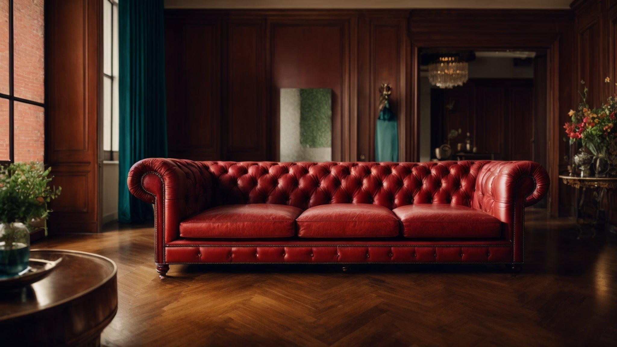 Canapé Chesterfield bordeaux — Inspirations déco par saison ...