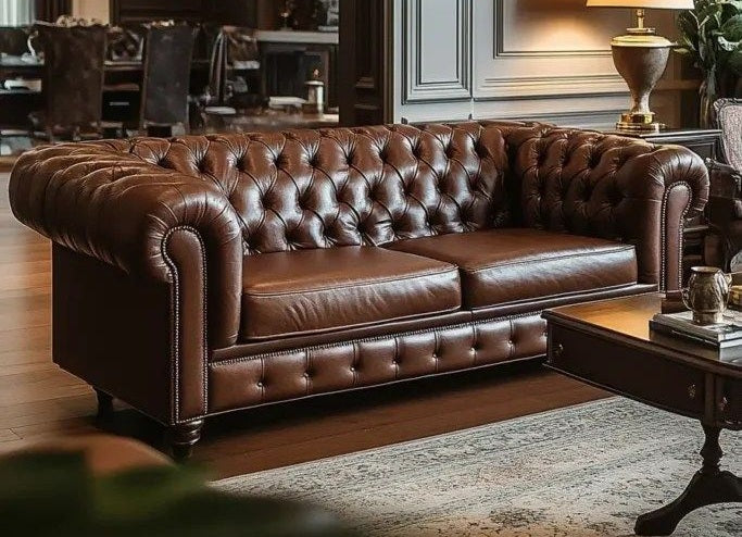 Canapé Chesterfield cuir naturel — Guide 2025 d'entretien ...